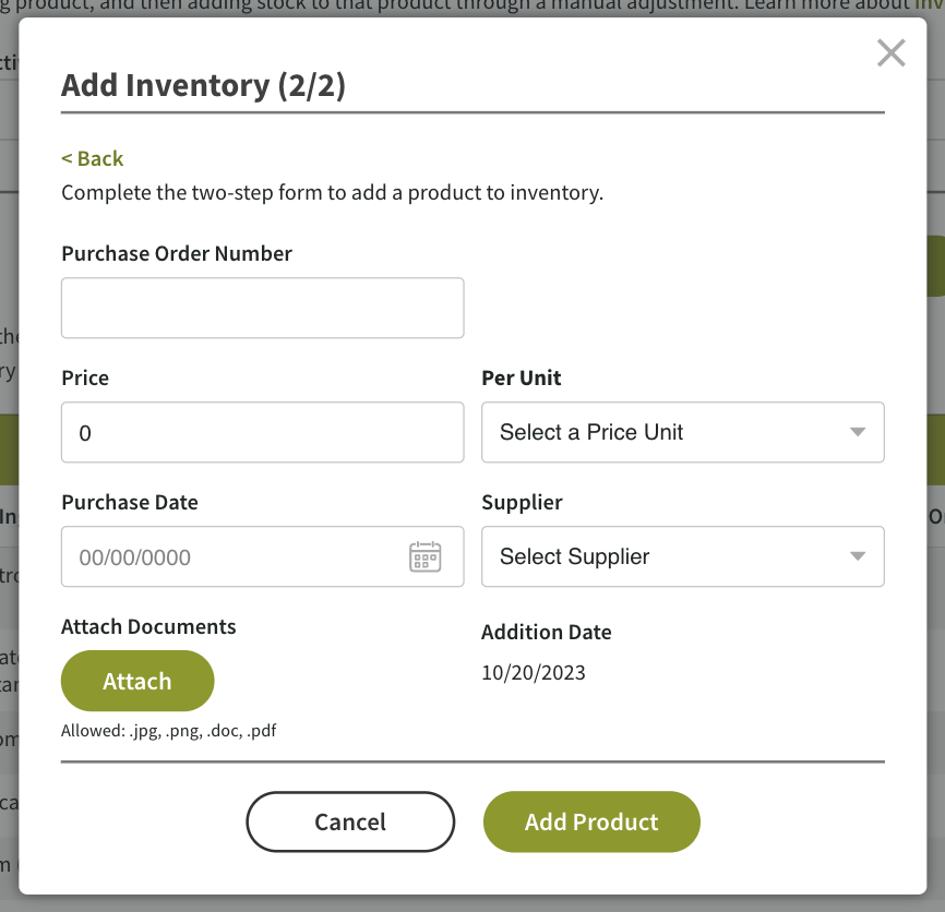 Add a Product to Inventory – Highland Knowledge Hub